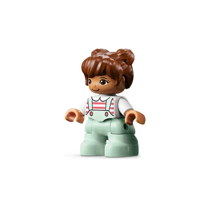 LEGO Girl with Light Aqua Overalls Duplo Figure | Brick Owl - LEGO ...