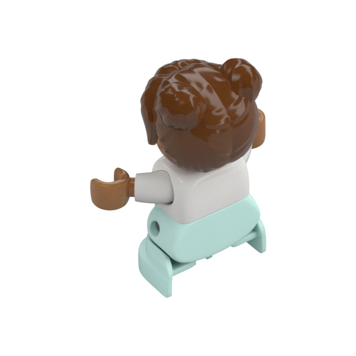 LEGO Girl with Light Aqua Overalls with Heart Duplo Figure | Brick Owl
