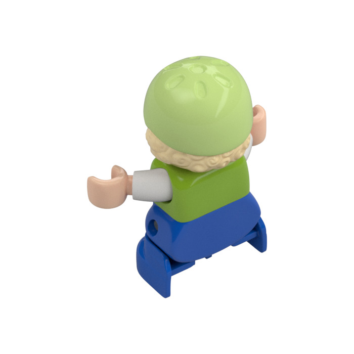 LEGO Girl with Lime Jacket and Yellowish Green Helmet Duplo Figure ...
