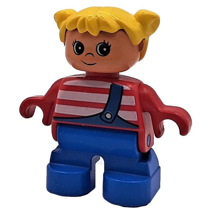 LEGO Girl with Red and White Striped Top Duplo Figure | Brick Owl ...