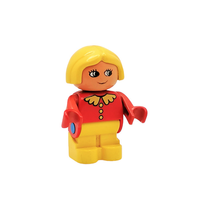 LEGO Girl with Red Shirt with Yellow Buttons and Yellow Hair Duplo ...