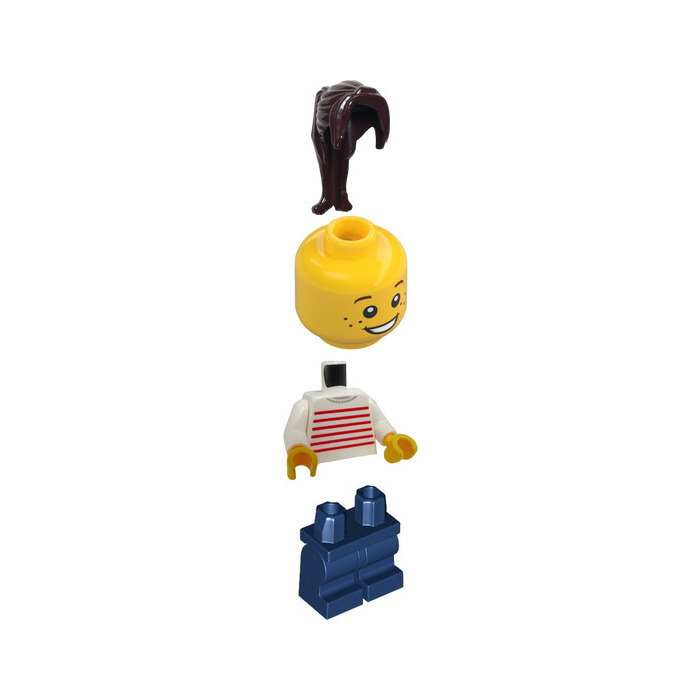 LEGO Girl with Red Striped Jumper Minifigure | Brick Owl