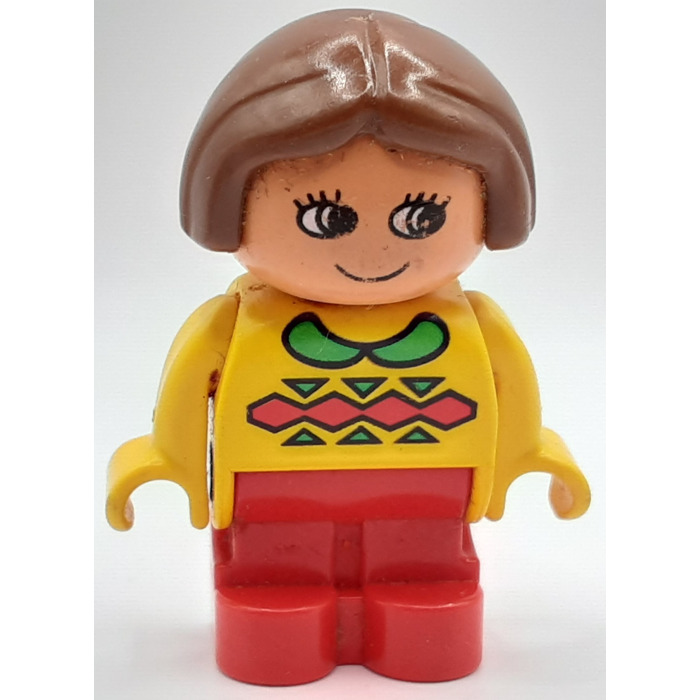 LEGO Girl with Yellow Top with Green Collar Duplo Figure | Brick Owl ...
