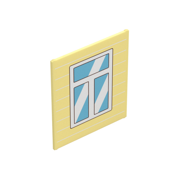 LEGO Glass for Frame 1 x 6 x 6 with Family Portrait, Shutters and Brown ...