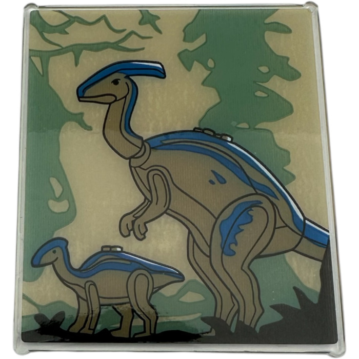 LEGO Glass for Frame 1 x 6 x 6 with Parasaurolophus Sticker (42509 ...
