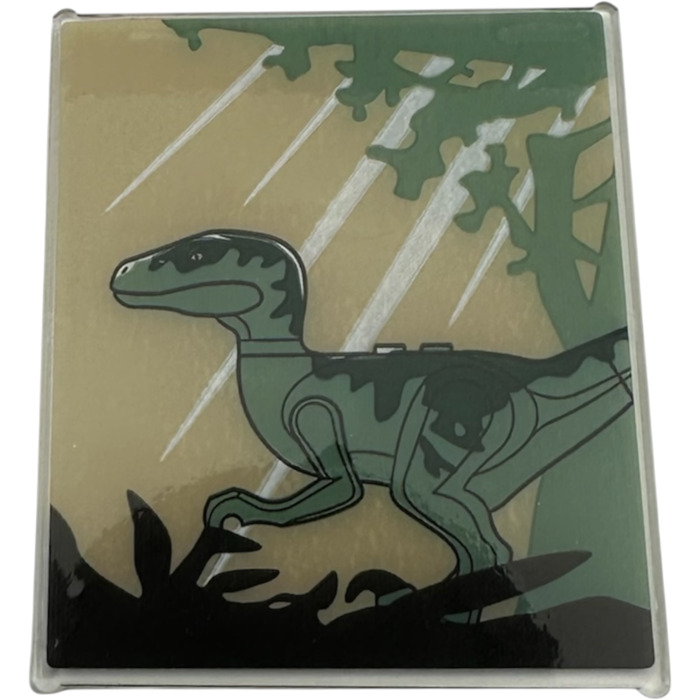 LEGO Glass for Frame 1 x 6 x 6 with Velociraptor Sticker (42509 ...