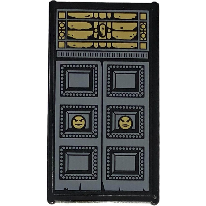 LEGO Glass for Window 1 x 4 x 6 with Door with Angry Face Doorknobs ...