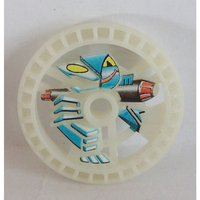 LEGO Glow in the Dark Transparent White Technic Disk 5 x 5 with ...