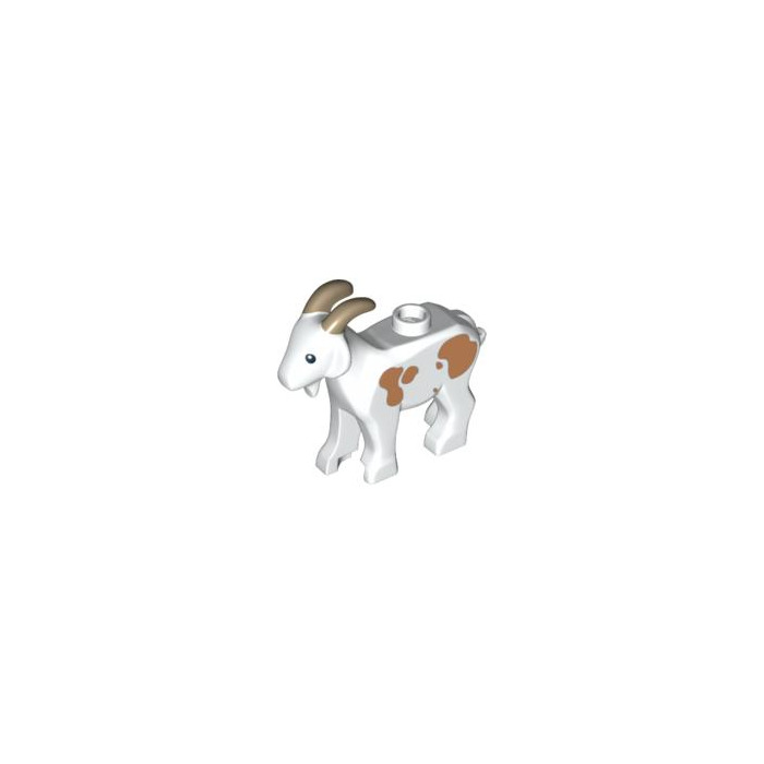 LEGO Goat with Dark Tan Horns and Medium Dark Flesh Spots (96089 ...