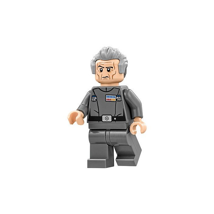 LEGO Grand Moff Tarkin with Gray Uniform and Black Eyebrows Minifigure ...