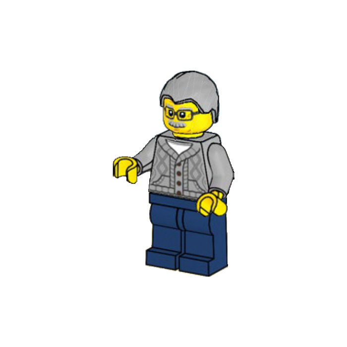 LEGO Grandfather with Gray Cardigan Minifigure | Brick Owl - LEGO ...