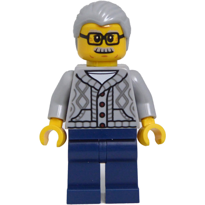 LEGO Grandfather with Gray Cardigan Minifigure | Brick Owl - LEGO ...