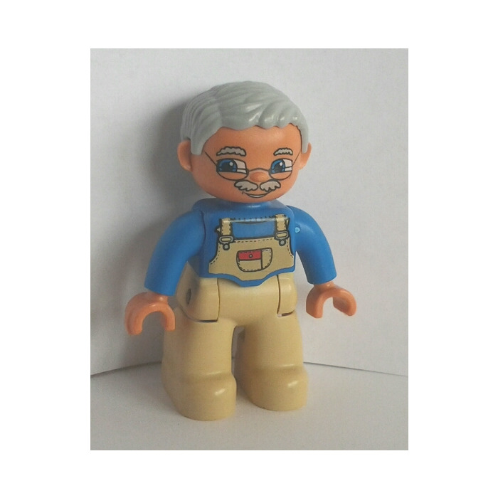 LEGO Grandfather with Overalls Duplo Figure | Brick Owl - LEGO Marketplace
