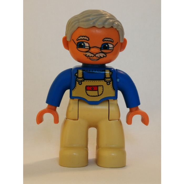 LEGO Grandfather with Overalls Duplo Figure | Brick Owl - LEGO Marketplace