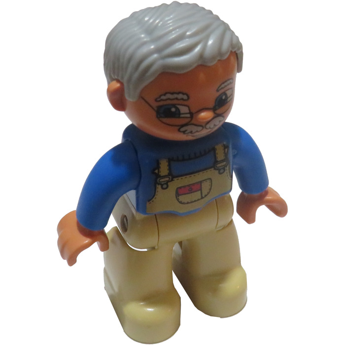 LEGO Grandfather with Overalls Duplo Figure | Brick Owl - LEGO Marketplace