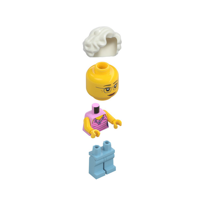 LEGO Grandmother with Pink Striped Top Minifigure | Brick Owl