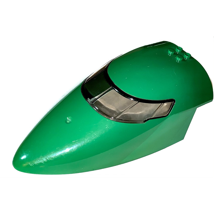 LEGO Green Airplane Cockpit 8 x 16 x 5 with Transparent Black Glass ...