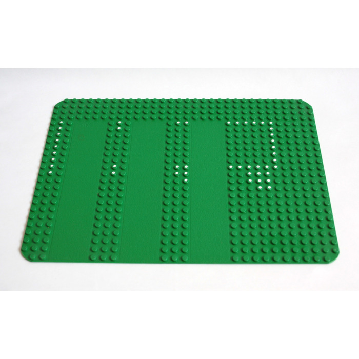 LEGO Green Baseplate 24 x 32 with Rounded Corners with 3 Driveways with ...
