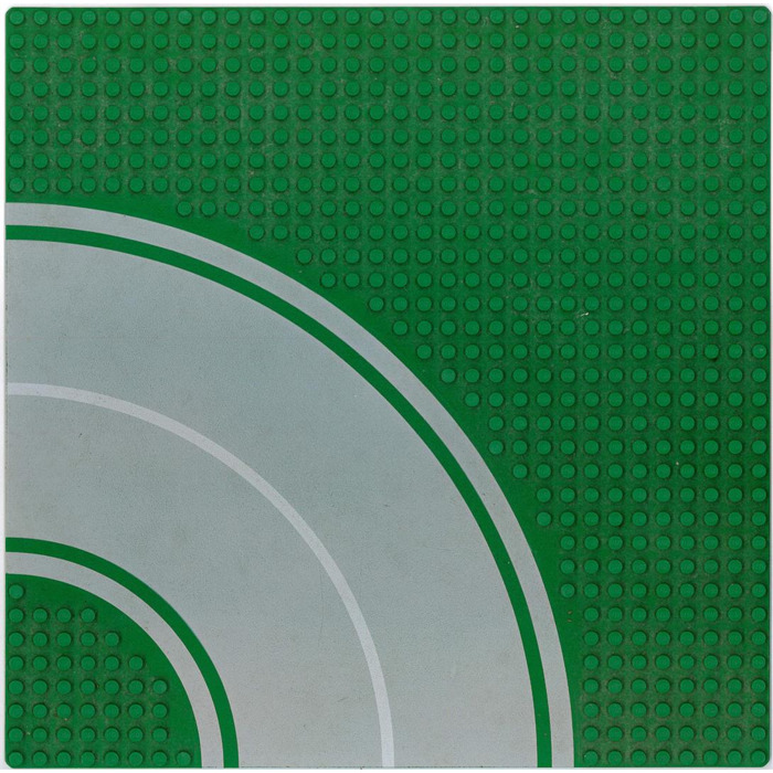LEGO Baseplate 32 x 32 with Curved Road with Green Lines (82935 ...