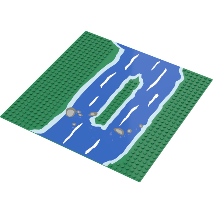 LEGO Baseplate 32 x 32 with Island and River | Brick Owl - LEGO Marketplace