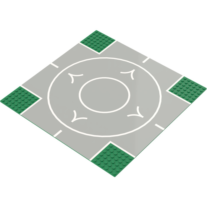 LEGO Green Baseplate 32 x 32 with Runway Crossroads (6-Stud) (53103 ...