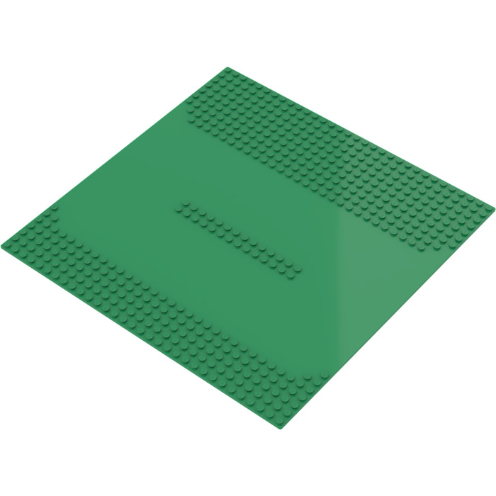 LEGO Green Baseplate 32 x 32 with Service Station Road with Green Lines ...