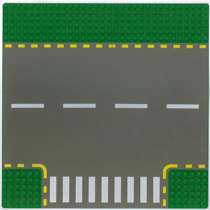 LEGO Baseplate 32 x 32 with T Intersection Road with Crosswalk and ...