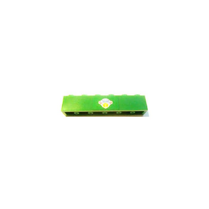 LEGO Green Brick 1 x 6 with Box, Arrows and Globe Sticker (3009 ...