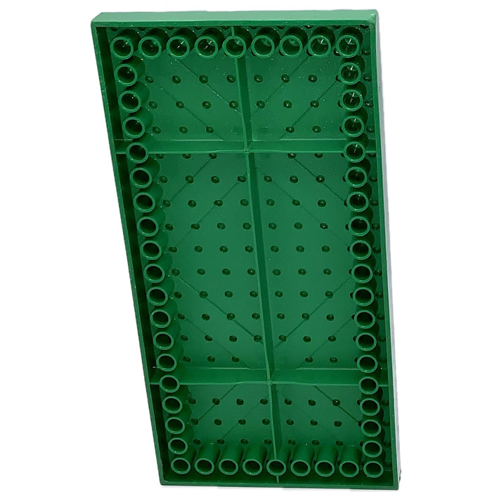 LEGO Green Brick 10 x 20 with Bottom Tubes around Edge and Dual Cross ...
