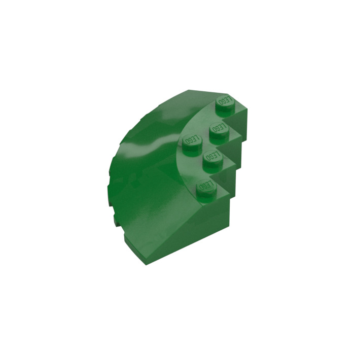 LEGO Green Brick 6 x 6 Round (25°) Corner (7848 / 95188) | Brick Owl ...