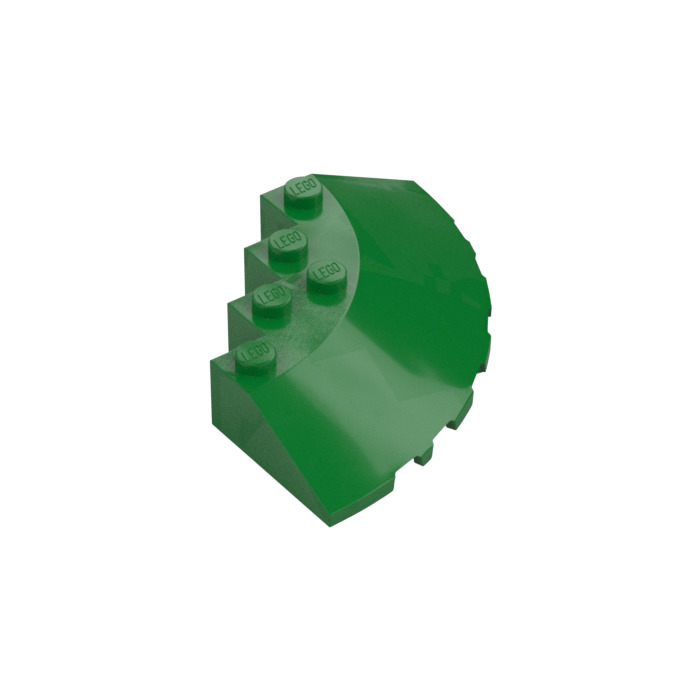 LEGO Green Brick 6 x 6 Round (25°) Corner (7848 / 95188) | Brick Owl ...