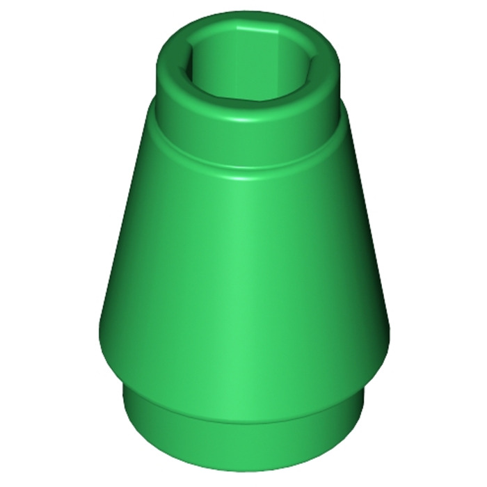 LEGO Green Cone 1 x 1 with Top Groove (28701 / 59900) | Brick Owl ...