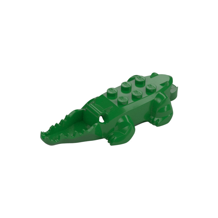 LEGO Green Crocodile Body with Lower Jaw with 10 Teeth (18904) | Brick ...