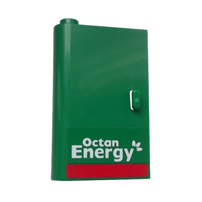 LEGO Green Door 1 x 3 x 4 Left with 'Octan Energy' Sticker with Hollow ...