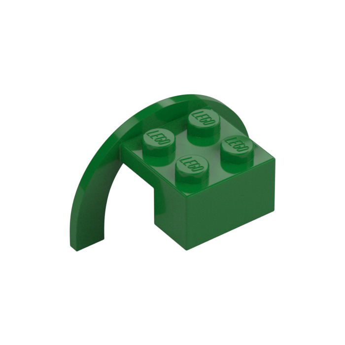 LEGO Green Mudguard Brick 2.5 x 4 x 1.7 with Wheel Arch (50745) | Brick Owl