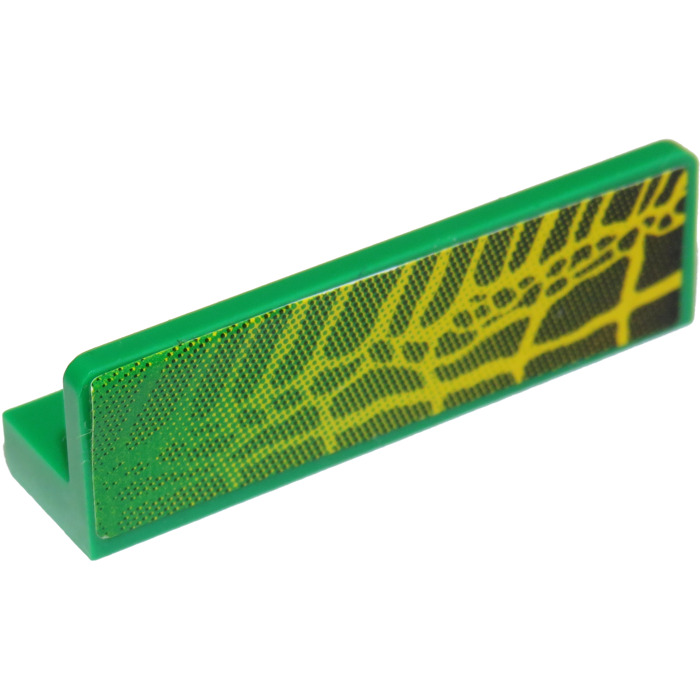 LEGO Panel 1 x 4 with Rounded Corners with Lime Scales Right Sticker ...