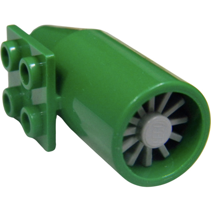 LEGO Green Plane Jet Engine with Medium Stone Gray Center | Brick Owl ...