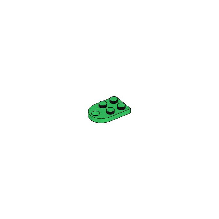 LEGO Green Plate 2 x 3 with Rounded End and Pin Hole (3176) | Brick Owl ...