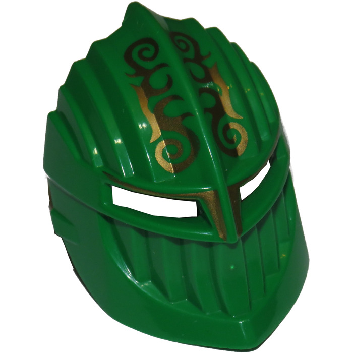 LEGO Green Rascus Large Visor with Gold Swirls (47470 / 52776) | Brick Owl