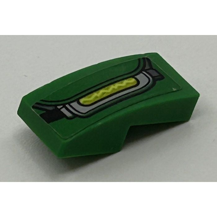 LEGO Slope 1 x 2 Curved with Power Unit with Lime Center and ...
