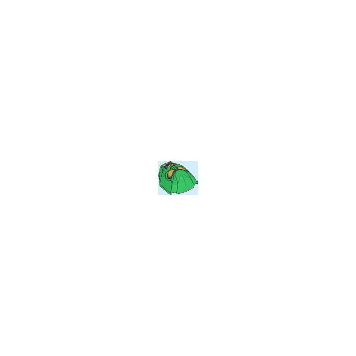 LEGO Green Slope 4 x 5 x 1.3 Curved with Green Goblin Face (4898 / ...