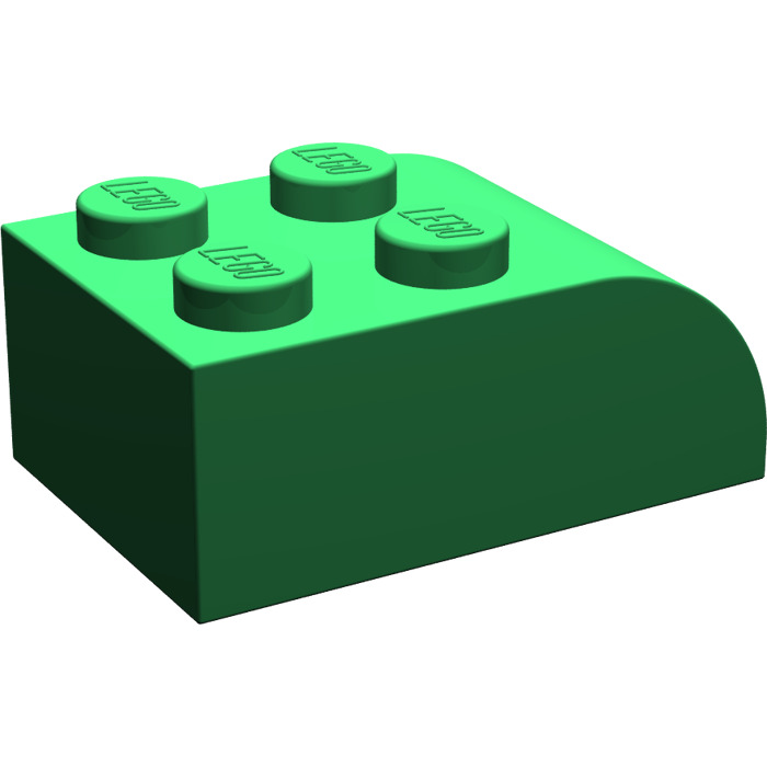 LEGO Green Slope Brick 2 x 3 with Curved Top (6215) | Brick Owl - LEGO ...