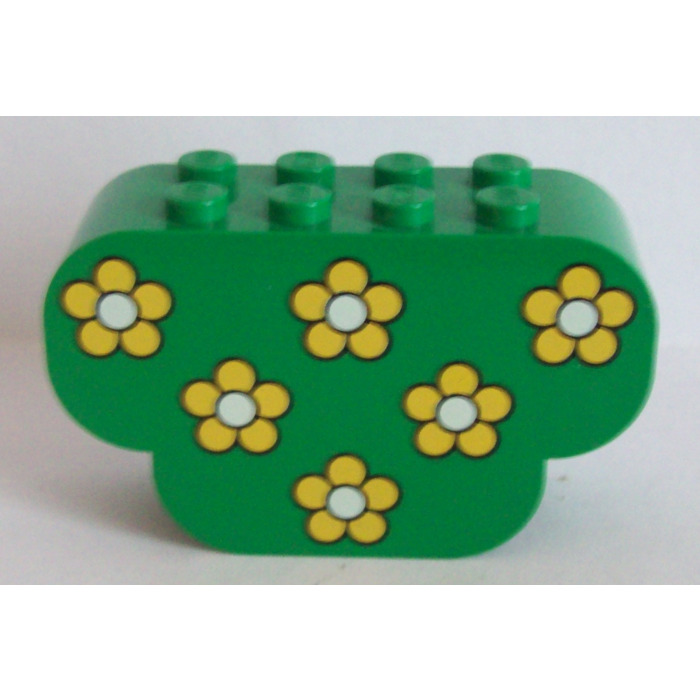 LEGO Verde Con pendiente Ladrillo 2 x 6 x 3 con Extremos curvos con ...