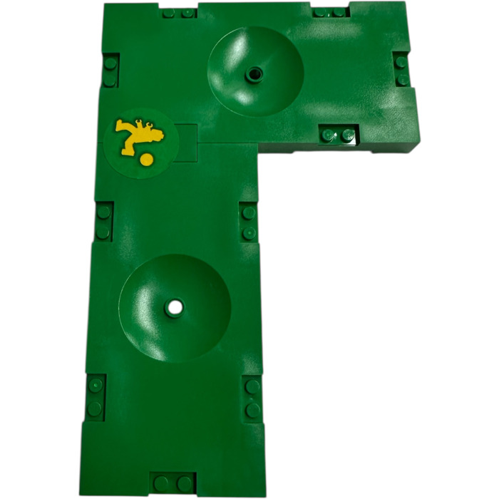 LEGO Stickered Assembly with yellow soccer player minifigure on green ...