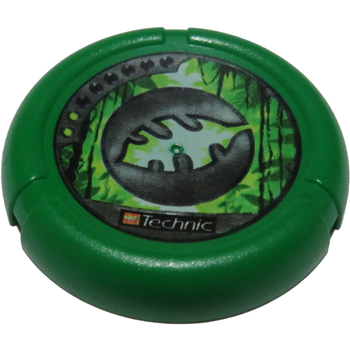 LEGO Technic Bionicle Weapon Throwing Disc with Jungle, 2 Pips, Leaf ...