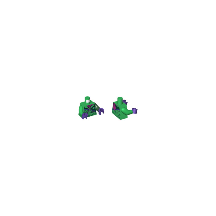 LEGO Green The Riddler with Green and Dark Green Outfit Minifig Torso ...
