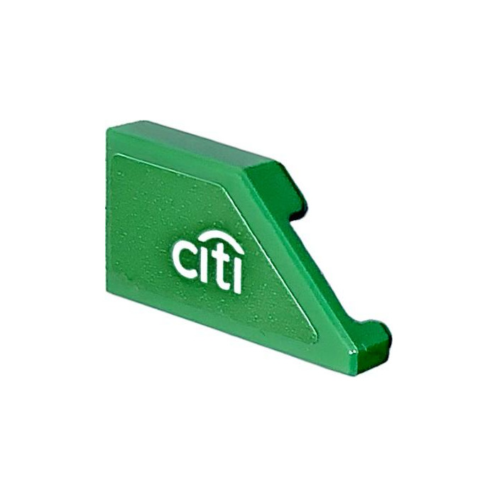 LEGO Tile 1 x 2 45° Angled Cut Left with citi Sticker (5091) | Brick ...