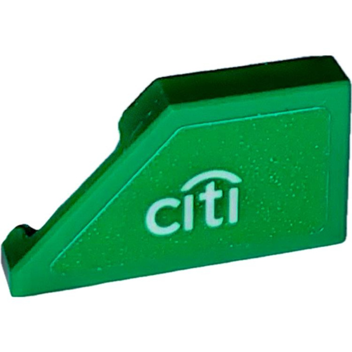 LEGO Tile 1 x 2 45° Angled Cut Right with citi Sticker (5092) | Brick ...