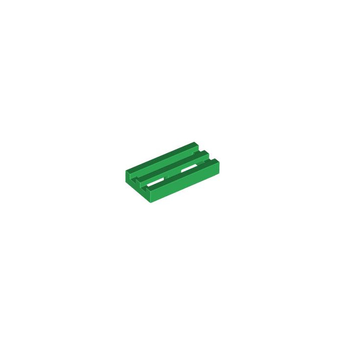 LEGO Green Tile 1 x 2 Grille (with Bottom Groove) (2412 / 30244 ...