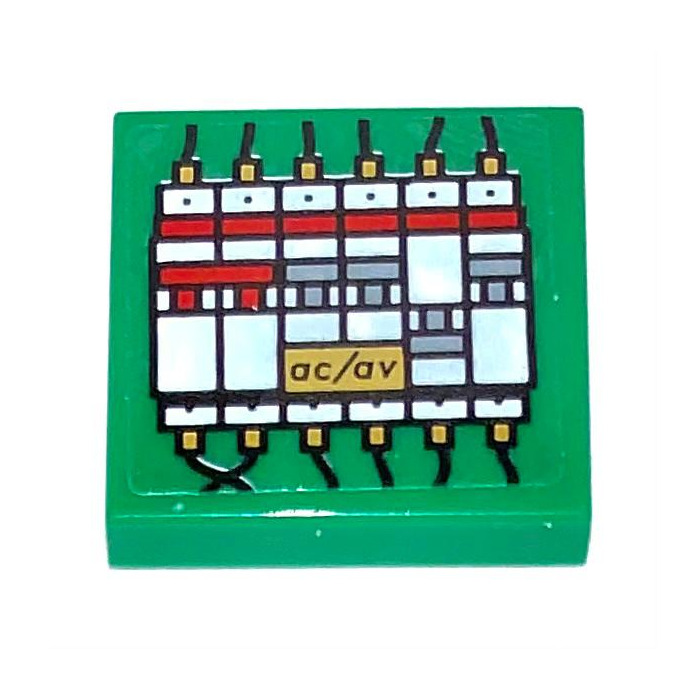 LEGO Tile 2 x 2 with Fuse Panel Sticker with Groove (3068) | Brick Owl ...